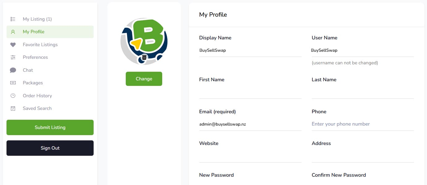 How to Use the 'My Profile' Page on BuySellSwap.nz | BuySellSwap NZ
